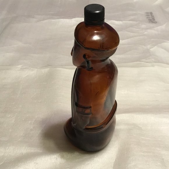 Kaluwa bottle | Accents | Vintage Amber Brown Glass Figural Kaluwa ...